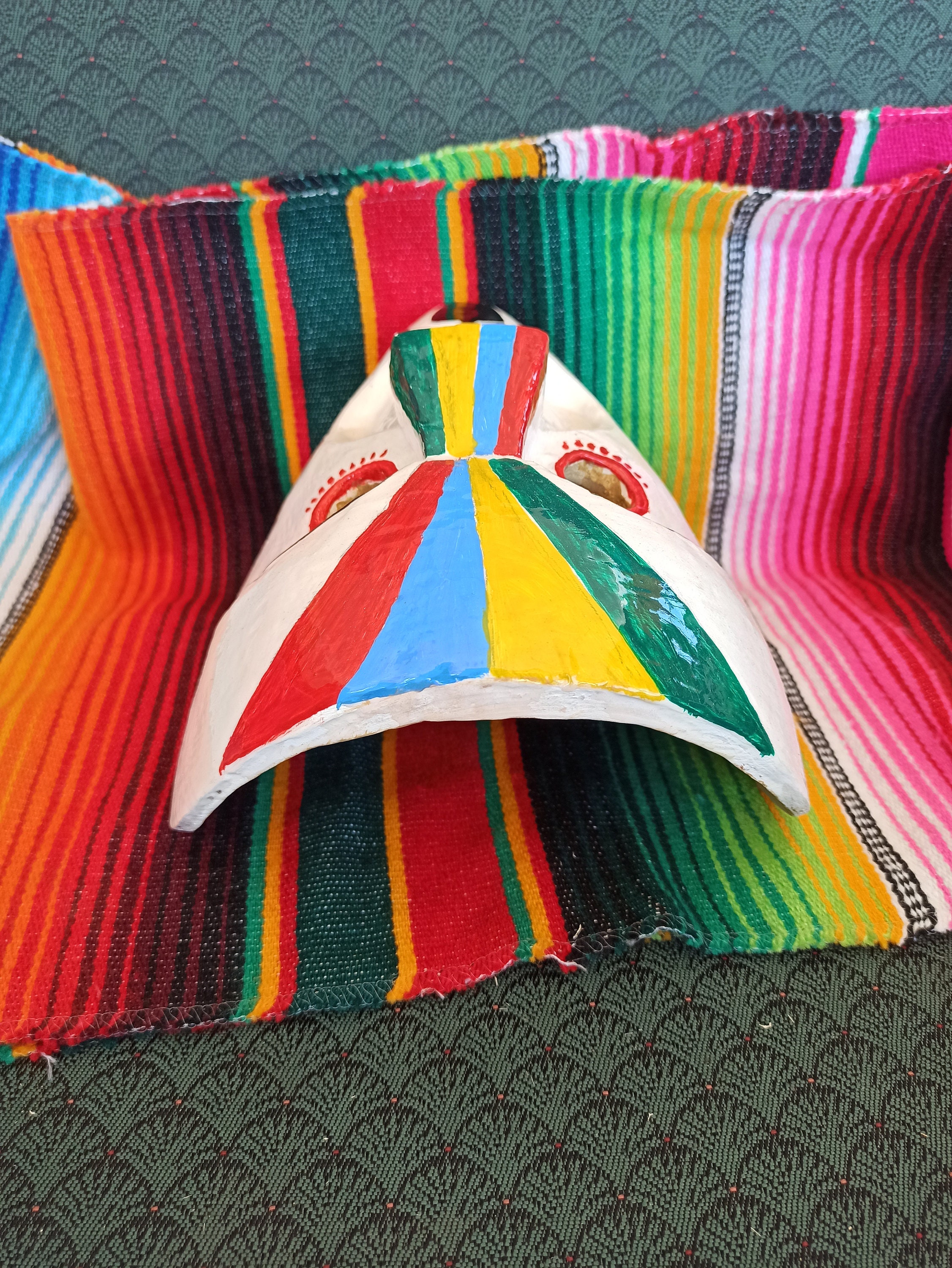 Wooden mask of the Comanche dance from the town of Jaltocan | Etsy