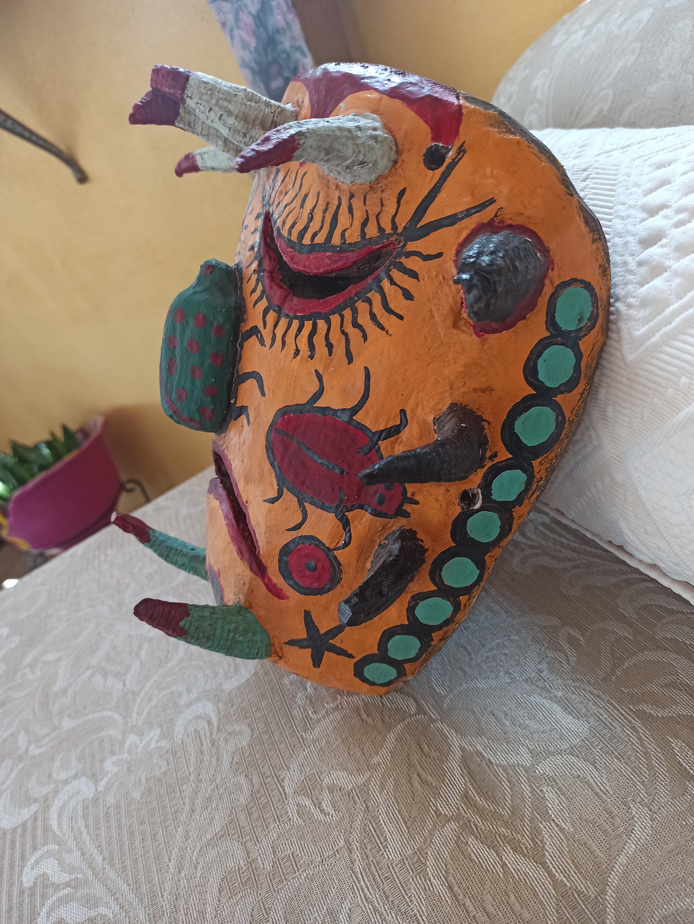 Beautiful Mexican Folk Art Mask - Etsy