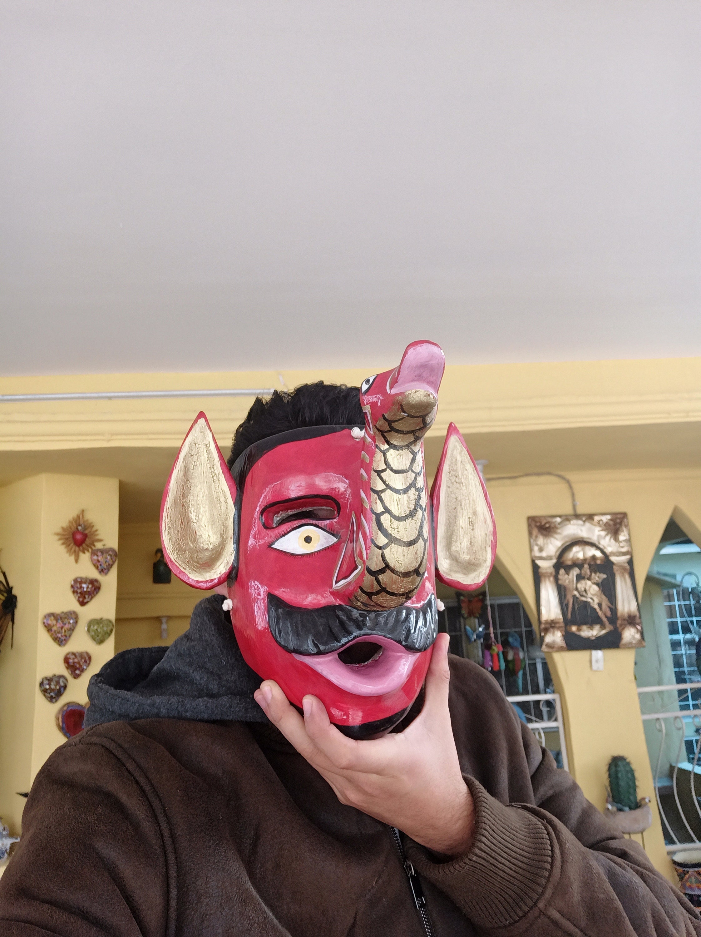 Authentic Mexican Wooden Mask of Moro Turco elotepec Town - Etsy