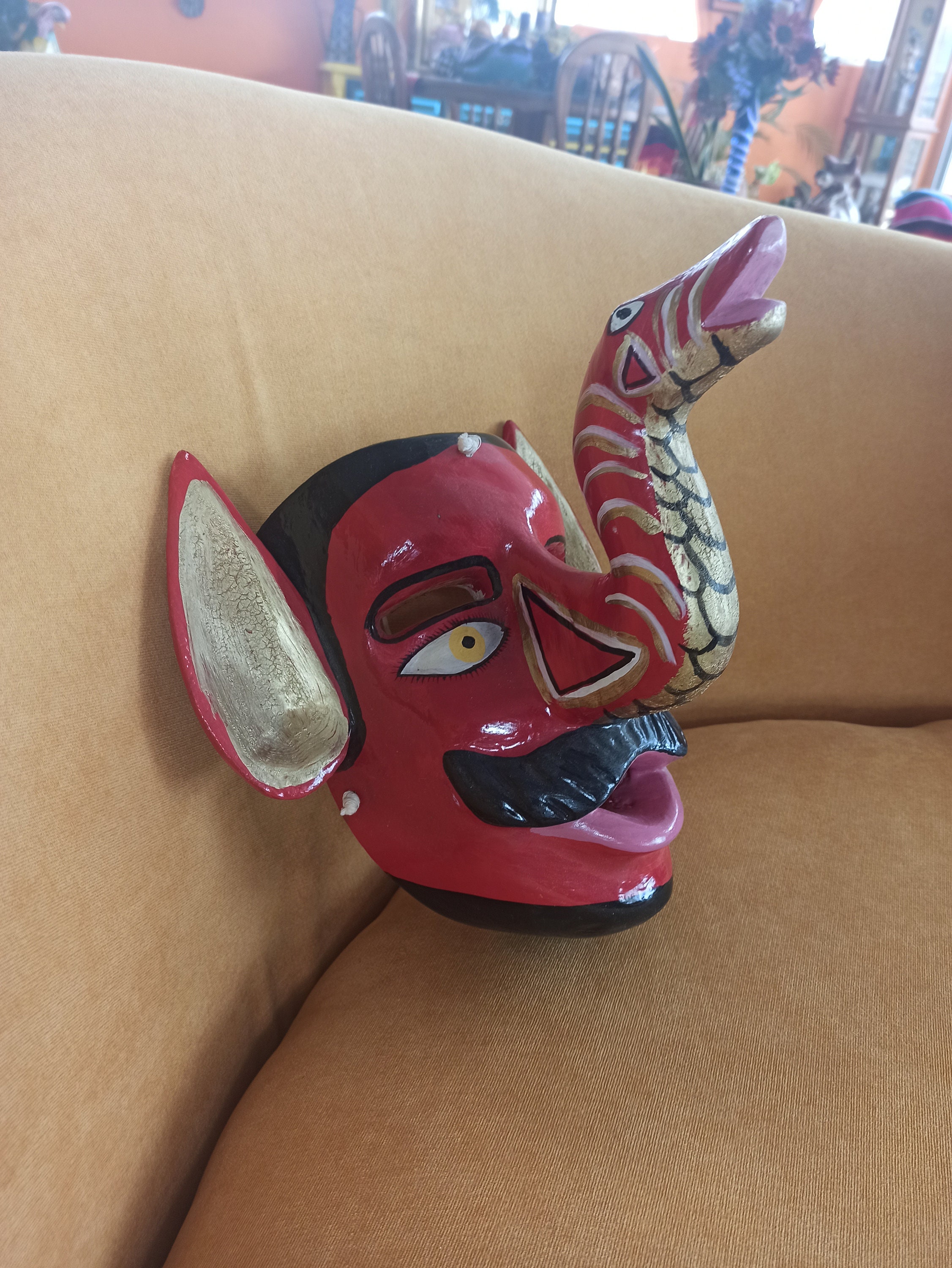 Authentic Mexican Wooden Mask of Moro Turco elotepec Town - Etsy