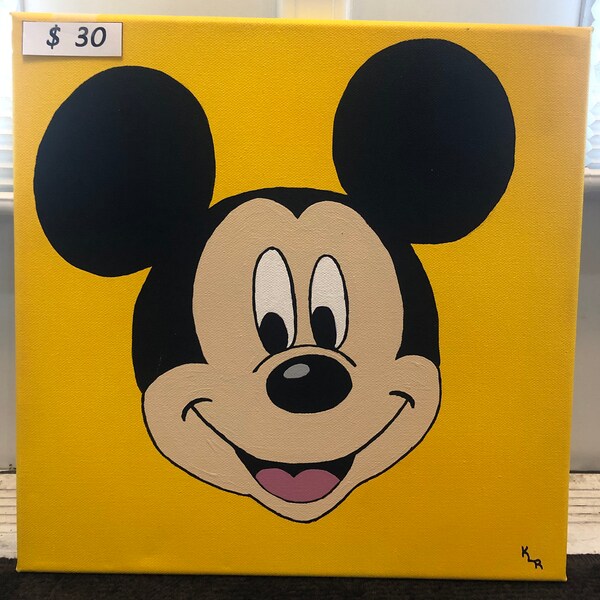 Hand Painted Mickey - Etsy