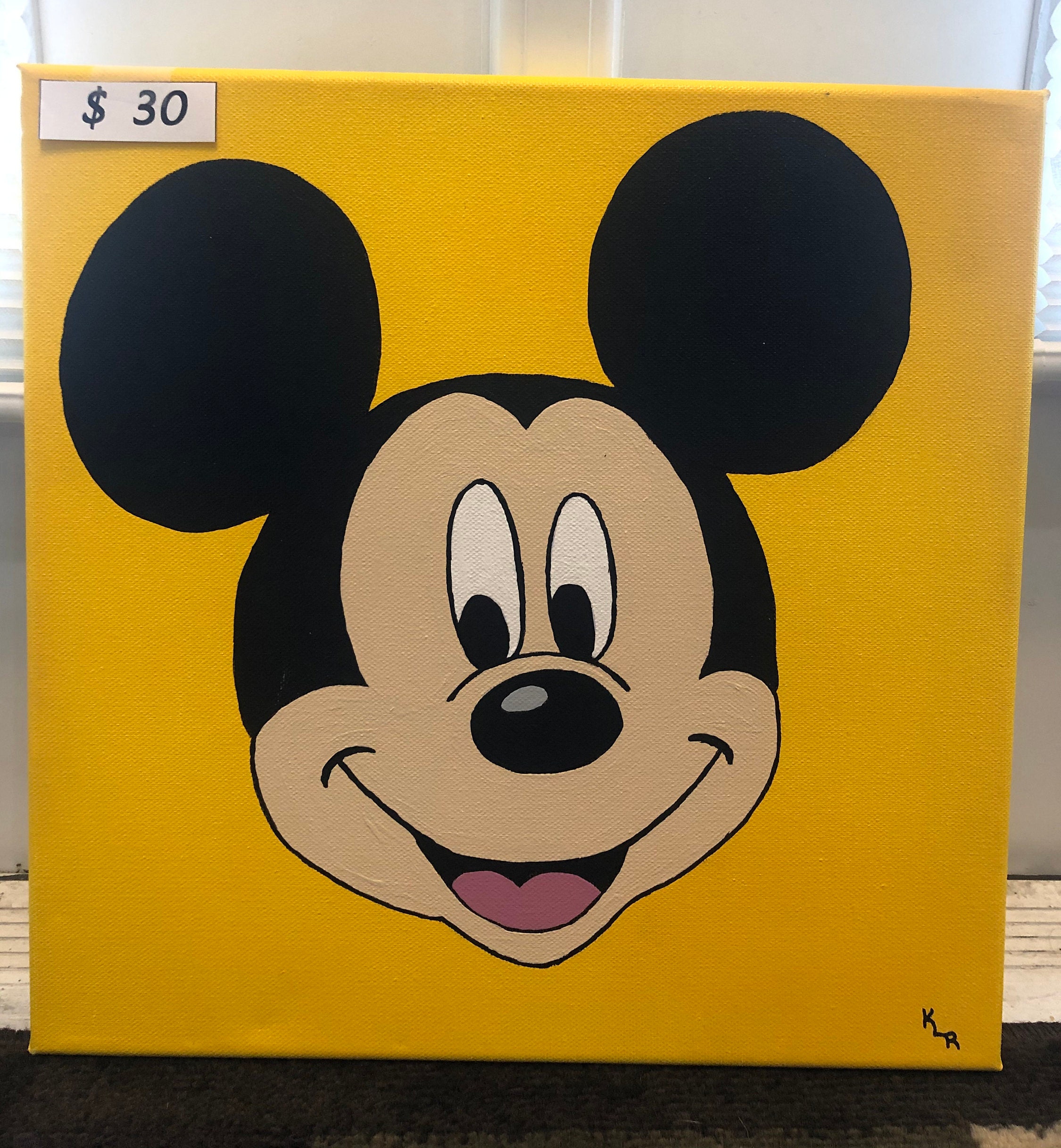 Disney's Mickey Mouse Hand Painted Canvas - Etsy