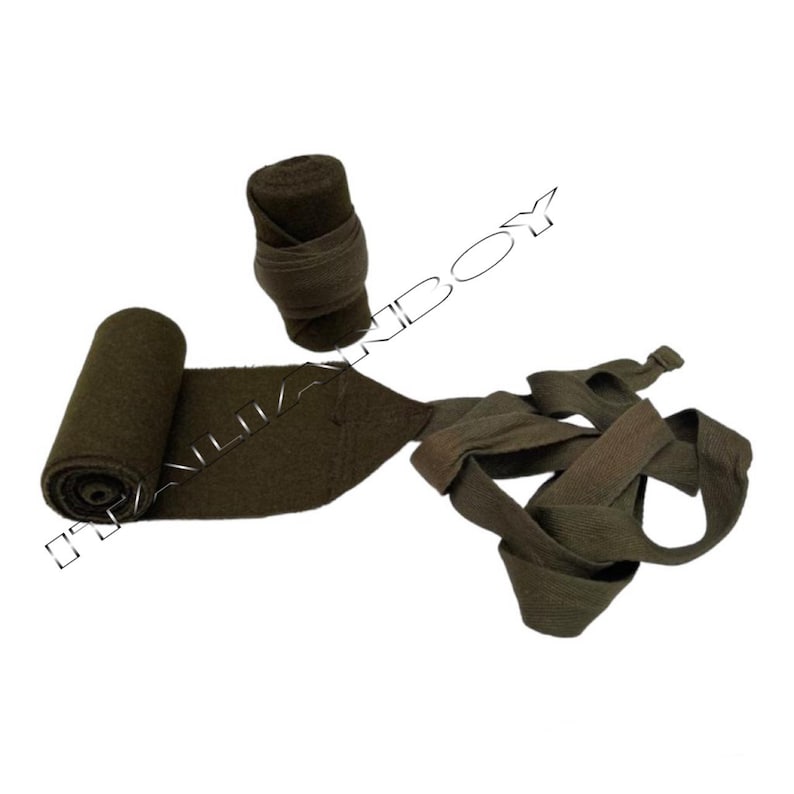 WW2 British Army Puttees - Green Wool Wraps Gaiters Pair Uniform ...