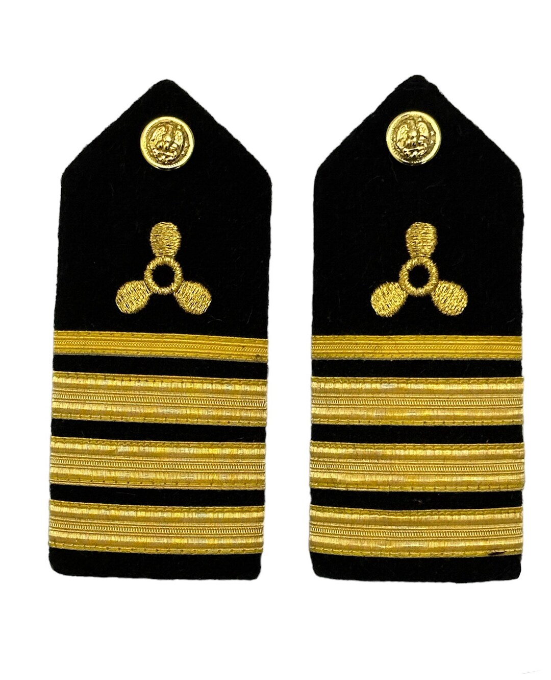 The US Navy Merchant Hard Curved Propeller 3 1/2 Gold Bars Epaulette - Etsy
