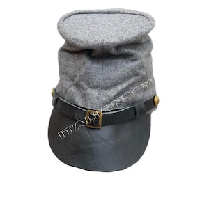 American Civil War Confederate (forage) Bummer Hat Grey Kepi SIZE: (S,M ...