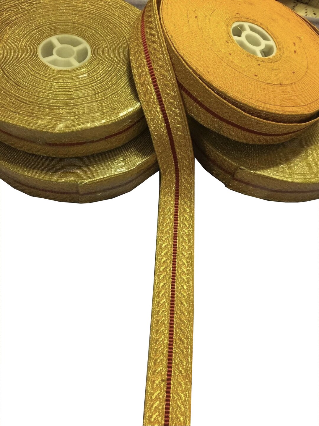 Gold Military,mylar Braid With Half Red Line Width Size 2.5CM (price ...