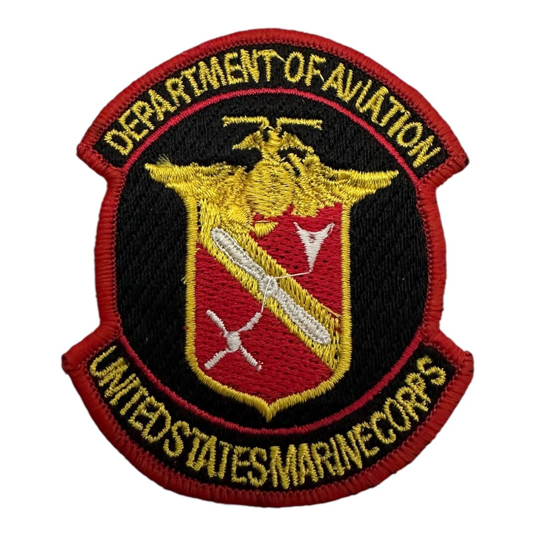 U.S. Marine Corps Department of Aviation Patch is an Embroidered, Iron ...