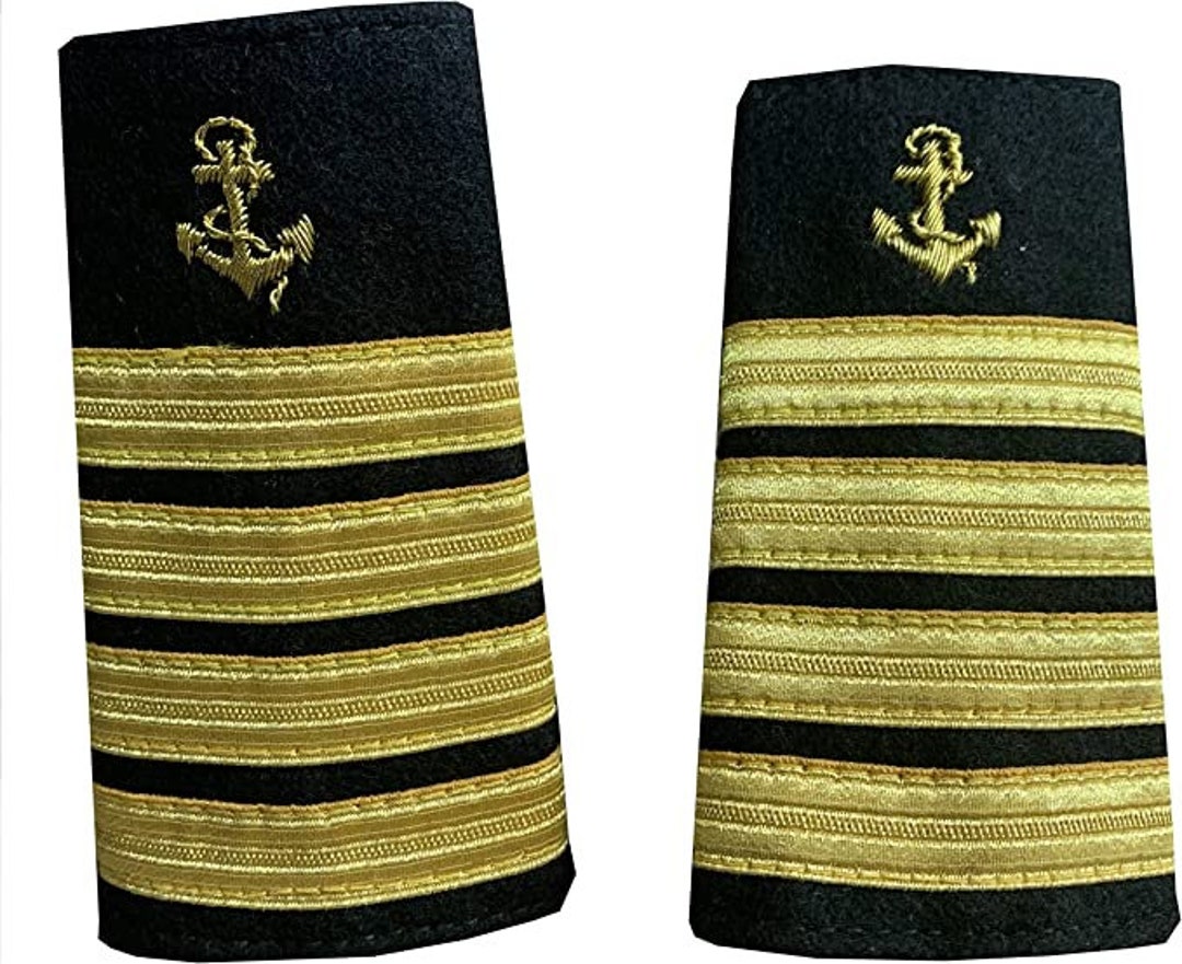 Navy Epaulettes/marine Epaulette Captain Facing Pair - Etsy