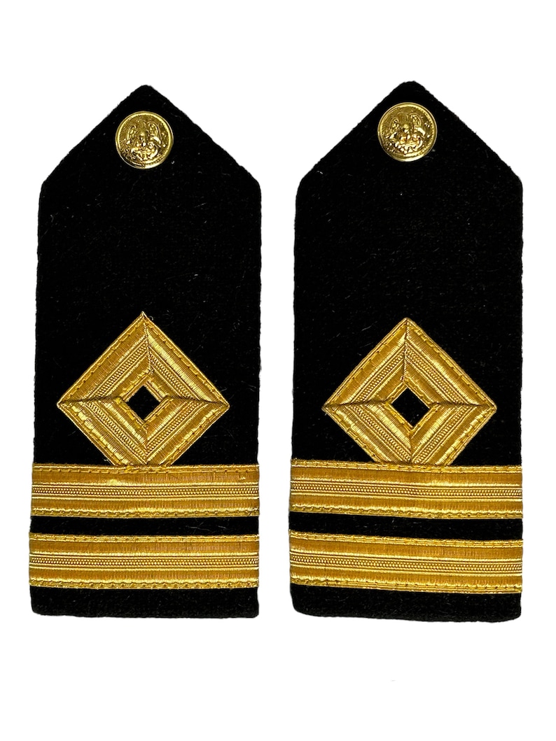 The US Navy Merchant Second Officer - Second Mate Epaulette Pair - Etsy ...