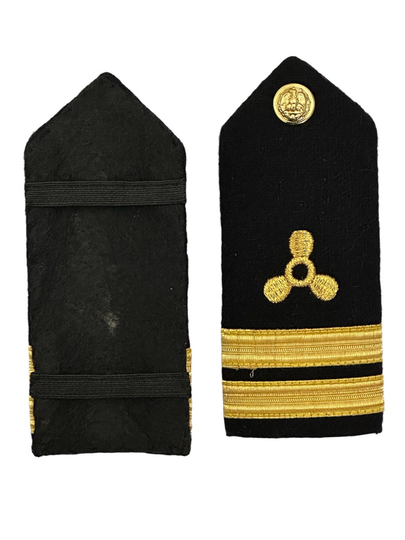 The US Navy Merchant Hard Curved Propeller 2 Gold Bars Epaulette - Etsy