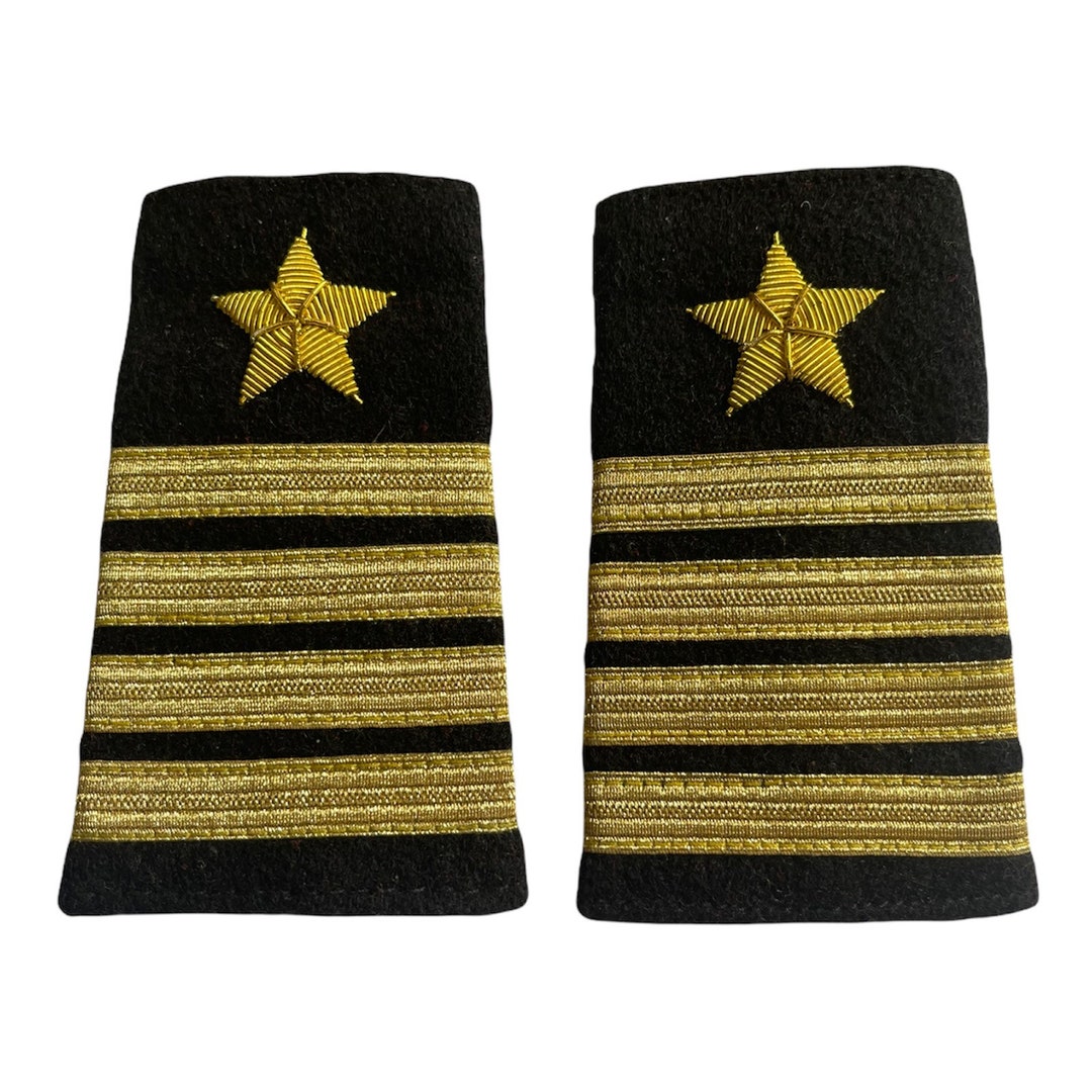 US Navy CAPTAIN Soft SHOULDER Rank Markings Apaulette - Etsy