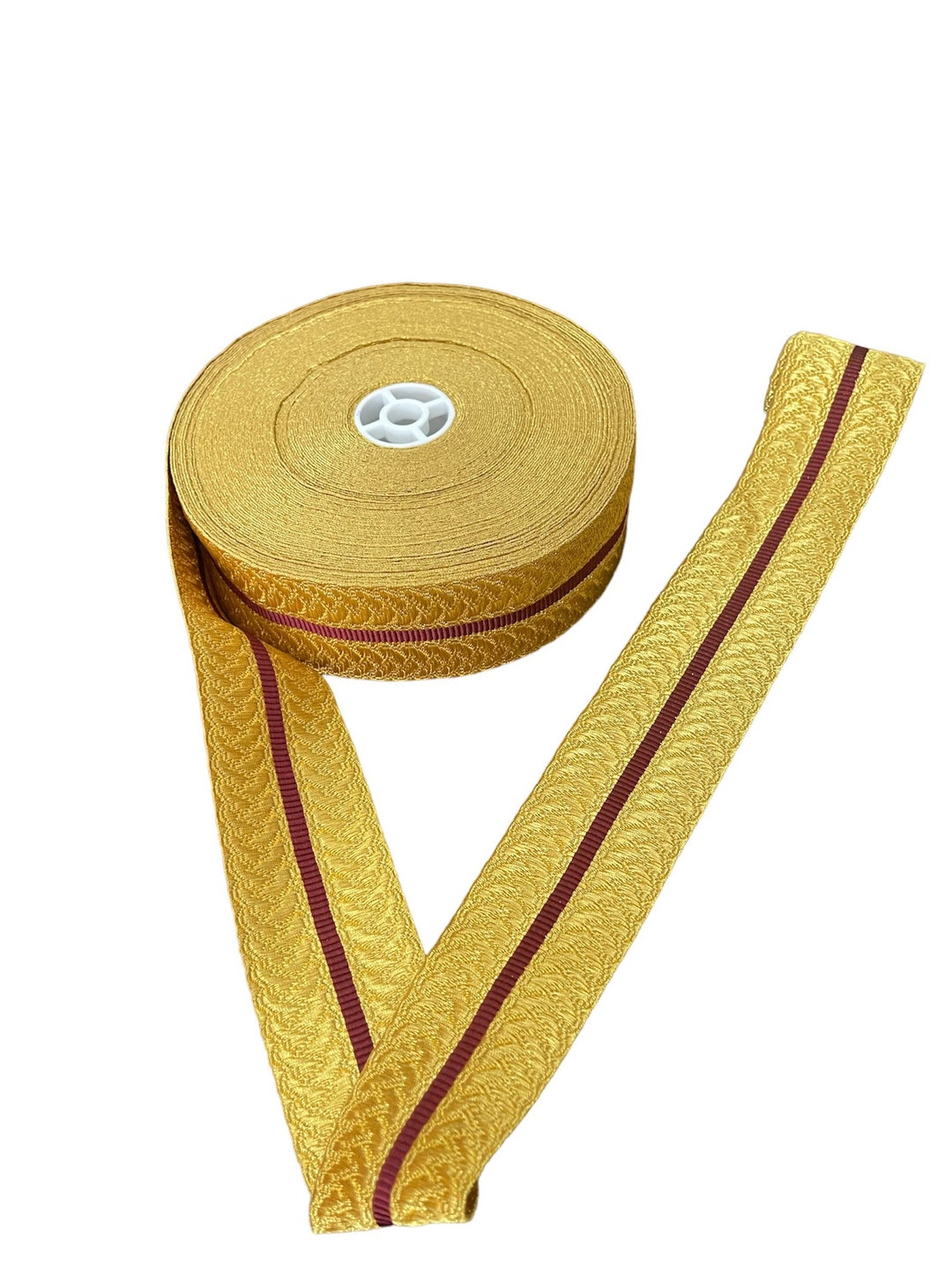 Gold Military,mylar Braid With Half Red Line Width Size 5cm (1 Meter ...