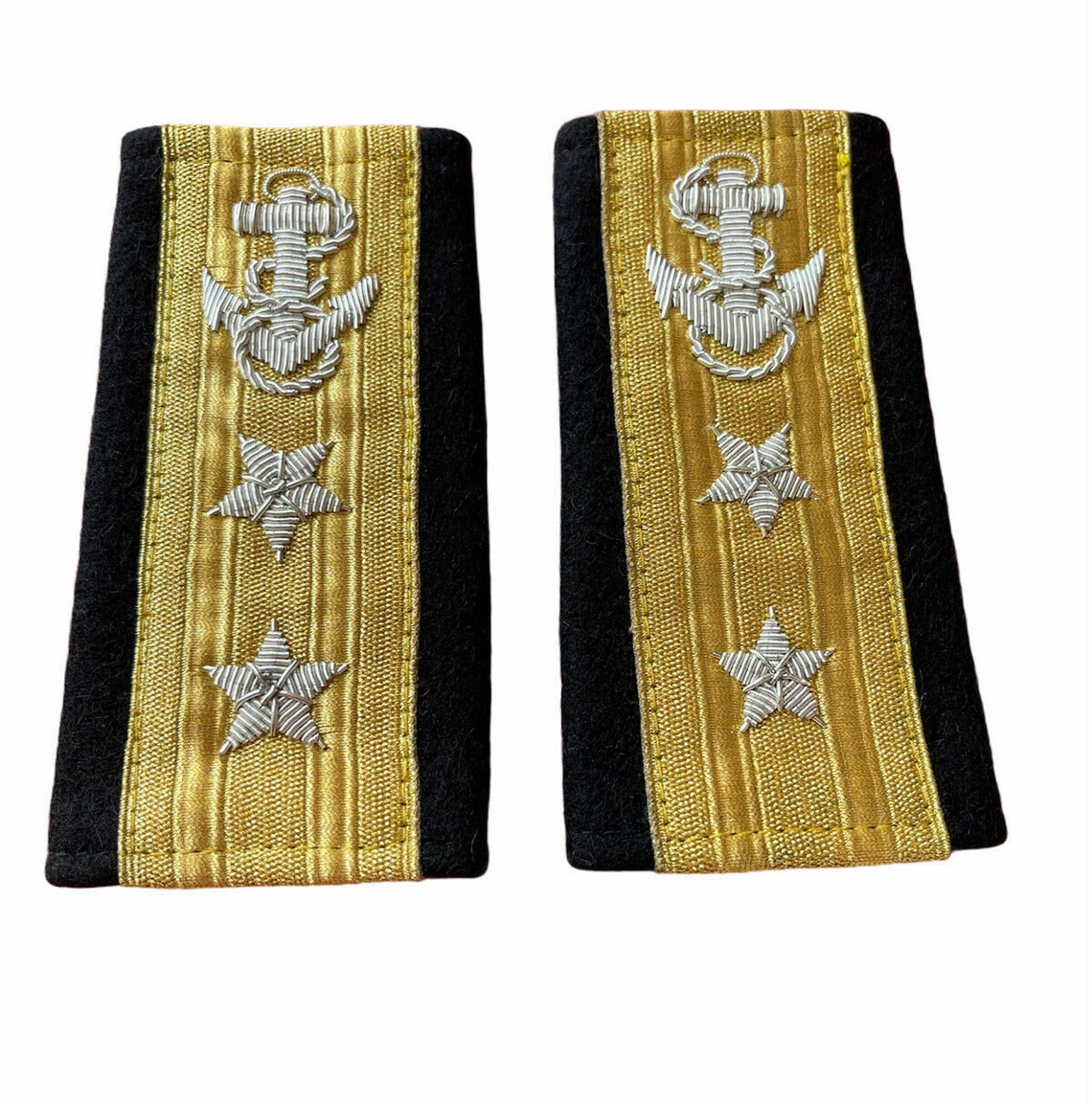 New US Navy Soft SHOULDER BOARDS 2 Stars Admiral | Etsy