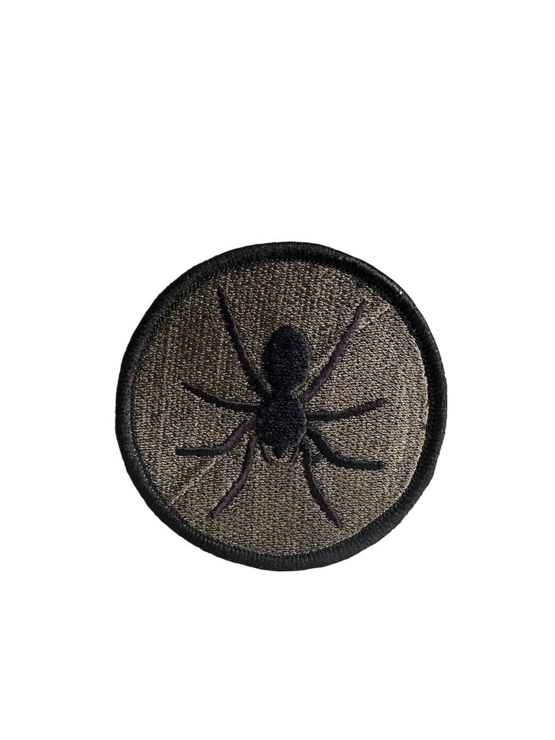 Military Spider Embroidered Patch Badge, Round, 7 Cm, Black and Green ...
