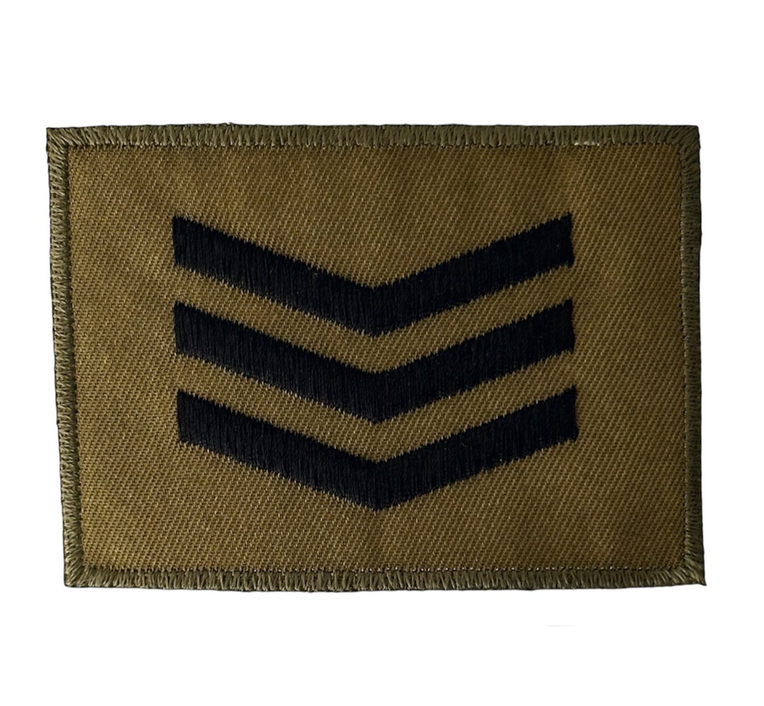 British Army 3 Bar Chevron Sergeant (sgt) Rank Ironed Patch/badge - Etsy