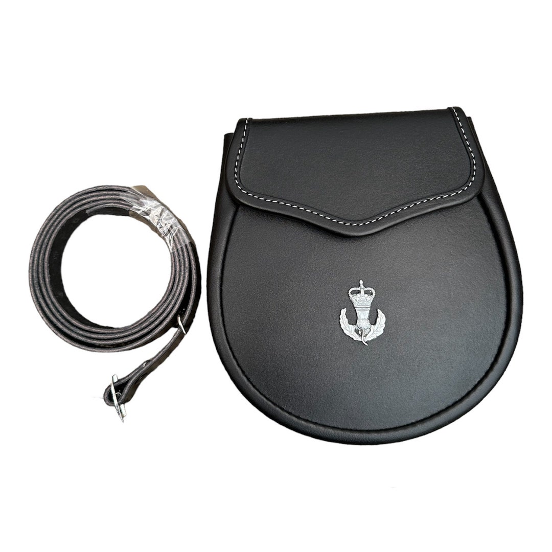 The Royal Regiment of Scotland Leather Sporran With Strap Belt - Etsy