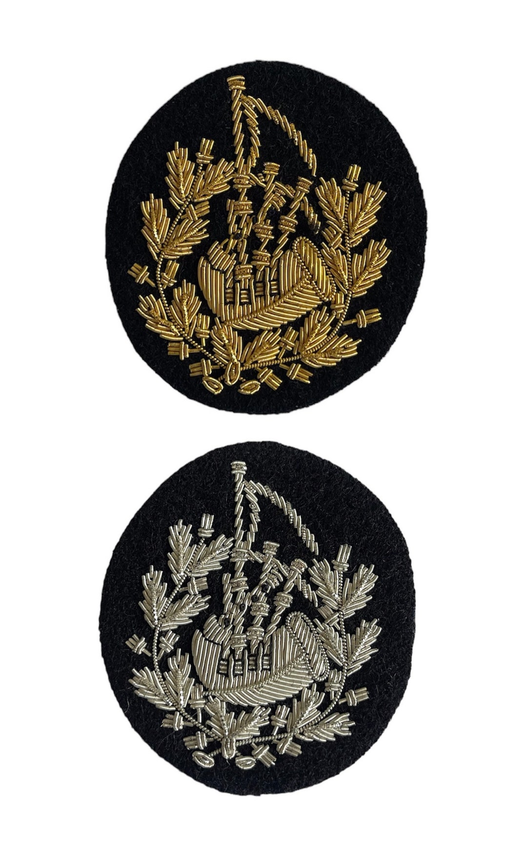 Gold & Silver Piper Major Bagpipe Arm Blazer Badge - Etsy