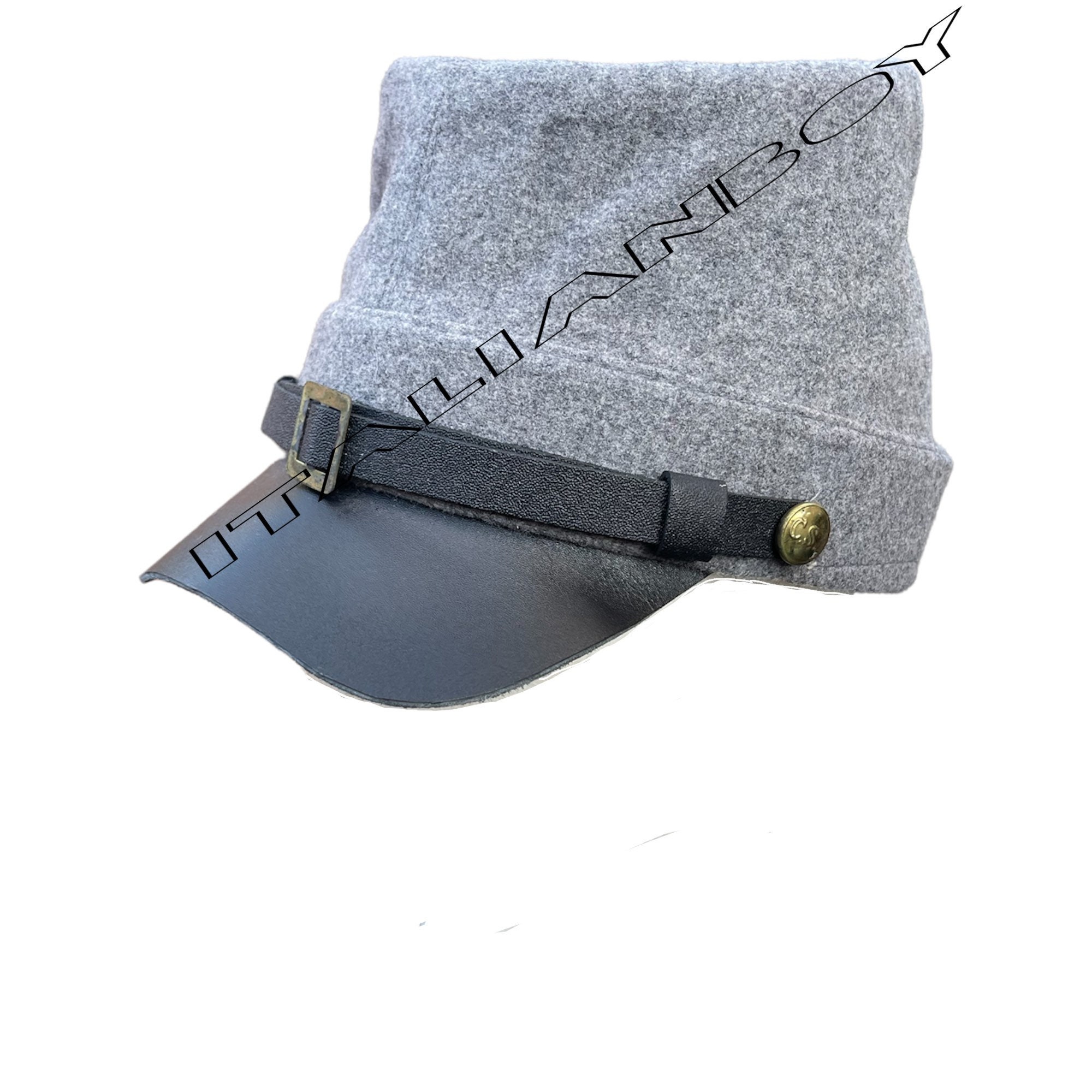 Guerre civile américaine enrôlé confédéré Grey Kepi Hat - Etsy France