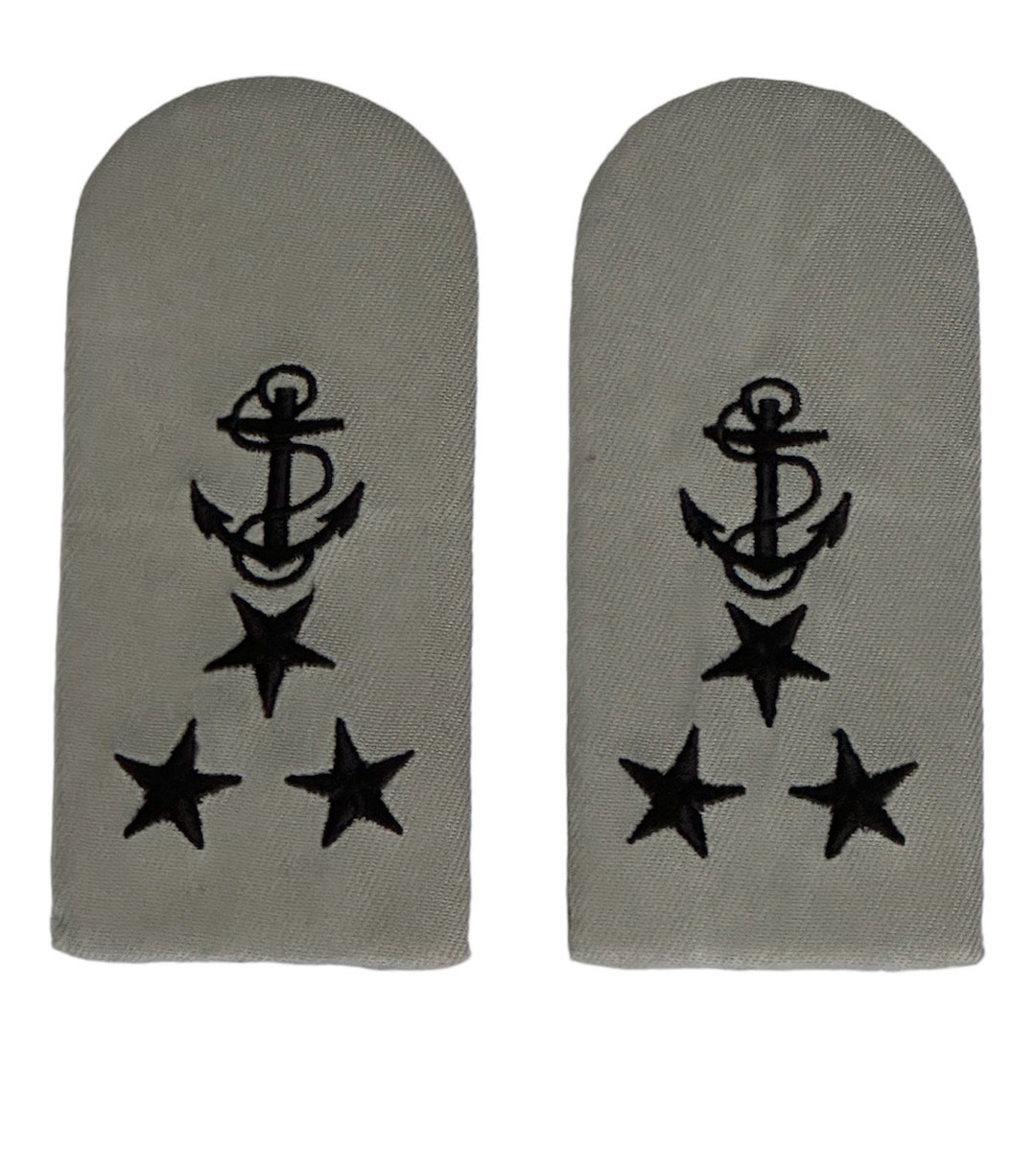 WWII U.S. Navy Admiral 3-star Shoulder Board Pair in Grey - Etsy