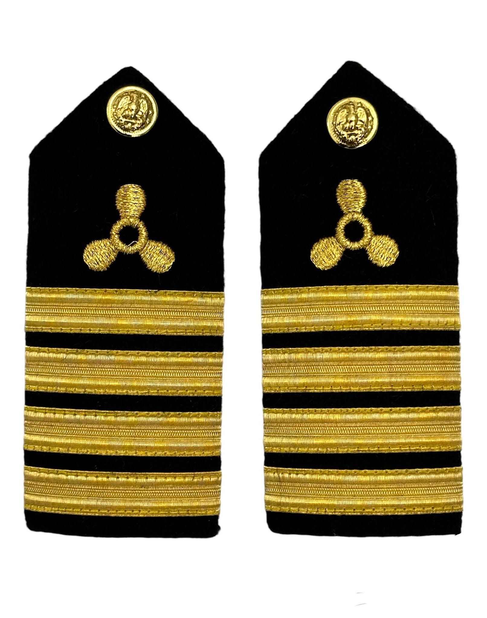The US Navy Merchant Hard Curved Propeller 4 Gold Bars Epaulette - Etsy