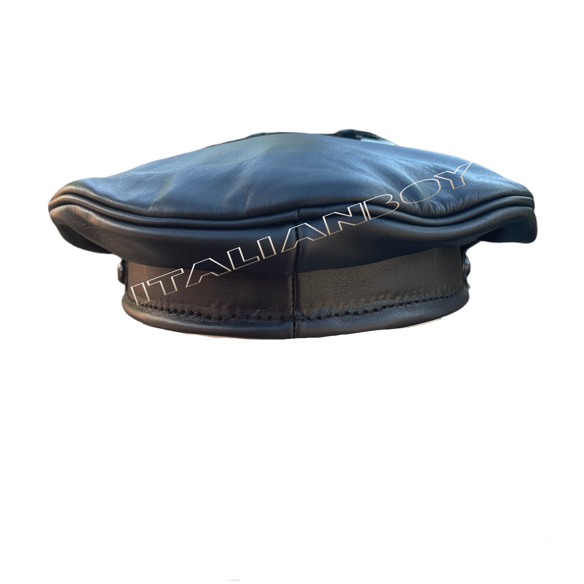 Muir Biker Peaked Police Gay Military Cap Full Black - Etsy