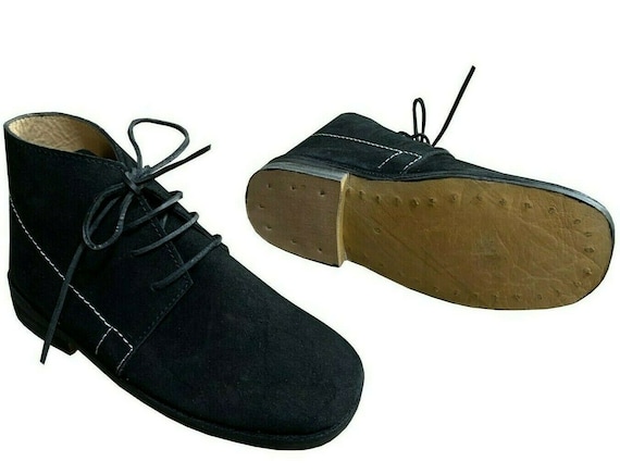 Civil War Brogans Shoes 100% Real Black Leather - Etsy