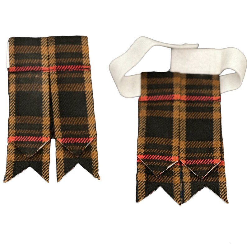 Scottish Kilt Sock Flashes in Brown Watch Tartans - Etsy