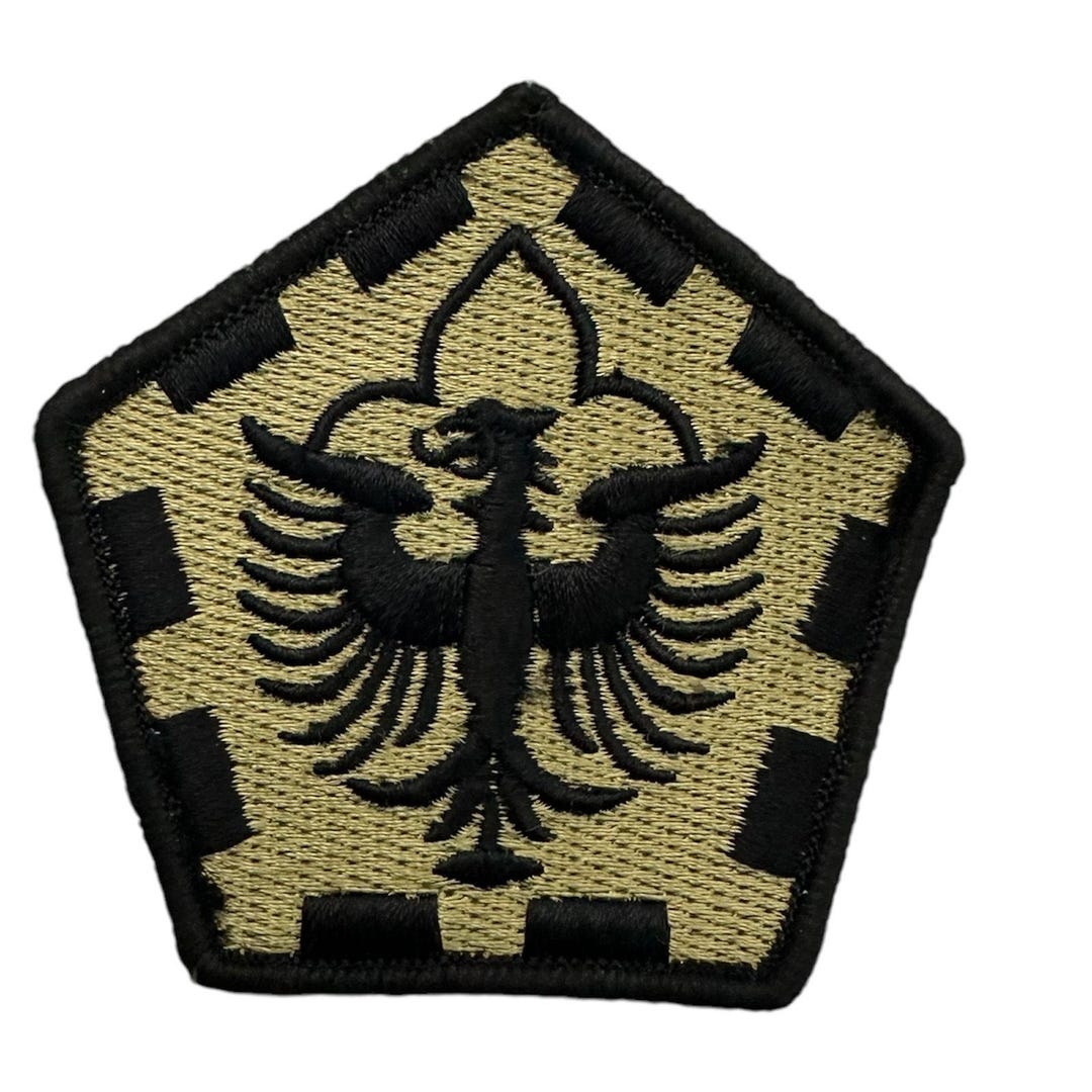 U.S. Army 555th Engineer Group Patch is an Embroidered, Iron-on Badge ...