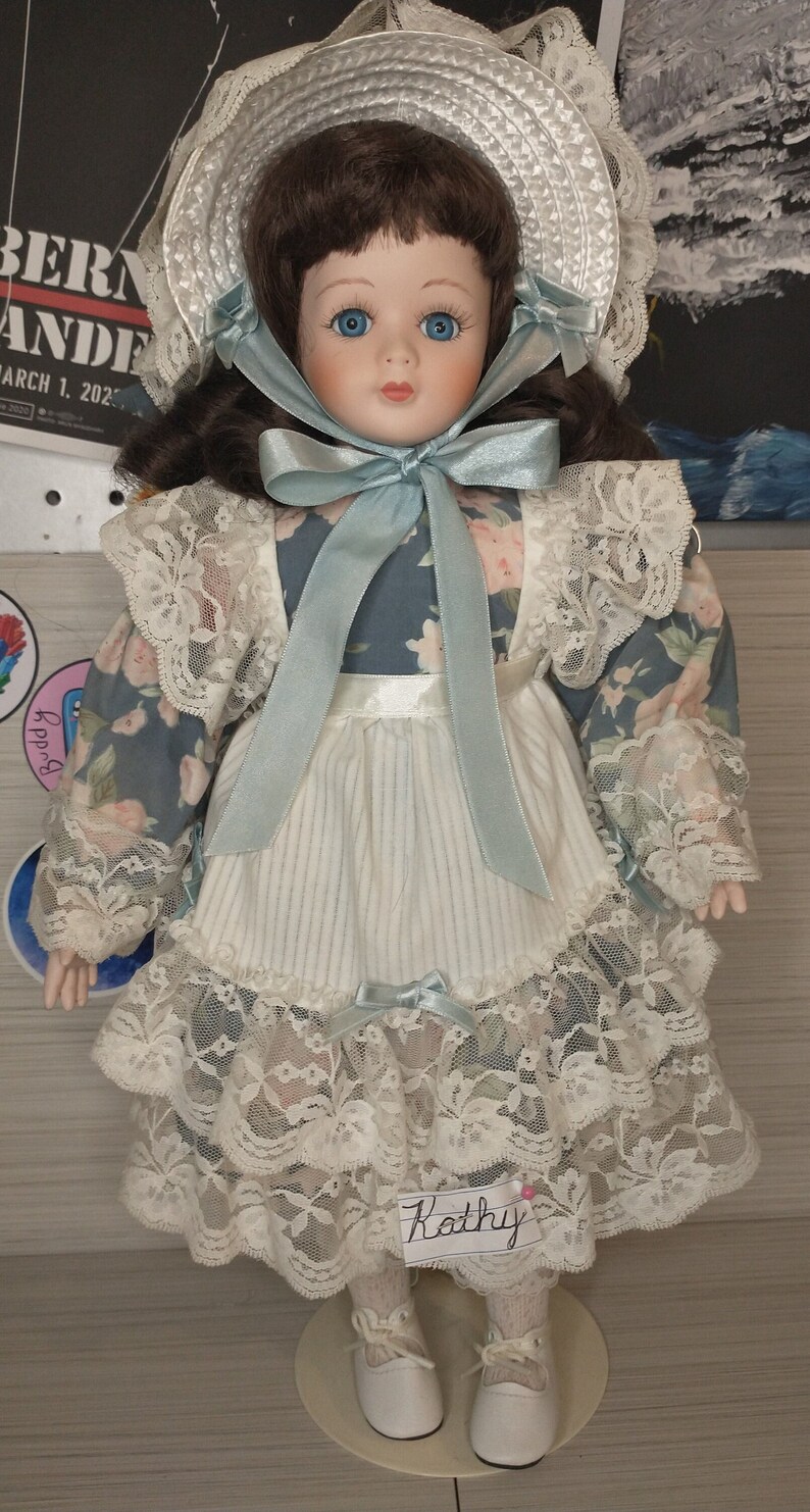16 Inch House of Lloyd Emily Doll/ Blue Flower Dress With Brian Hair ...