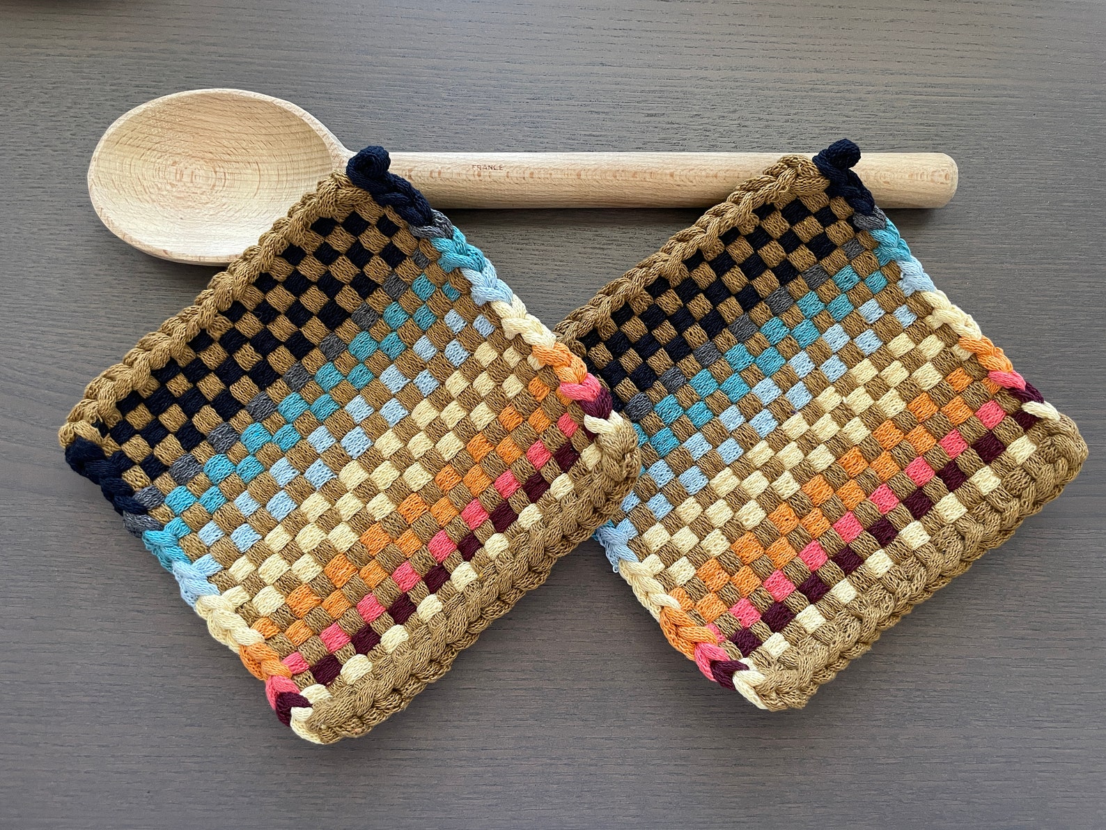 Freeport — Handmade Loomed Potholder Set of 2 — Artisan Gift for Home ...