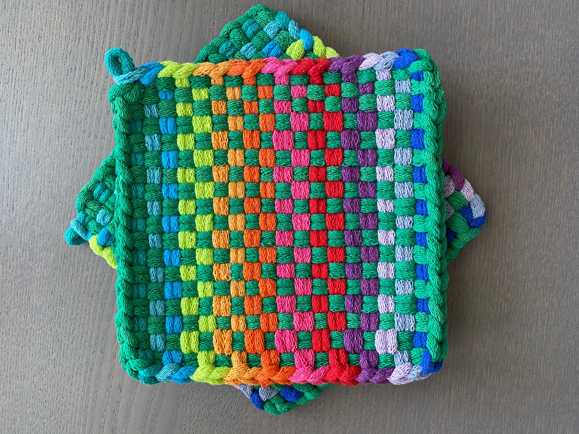 Handmade Loomed Potholder Lucky Charms Set 2 Artisan Gift | Etsy