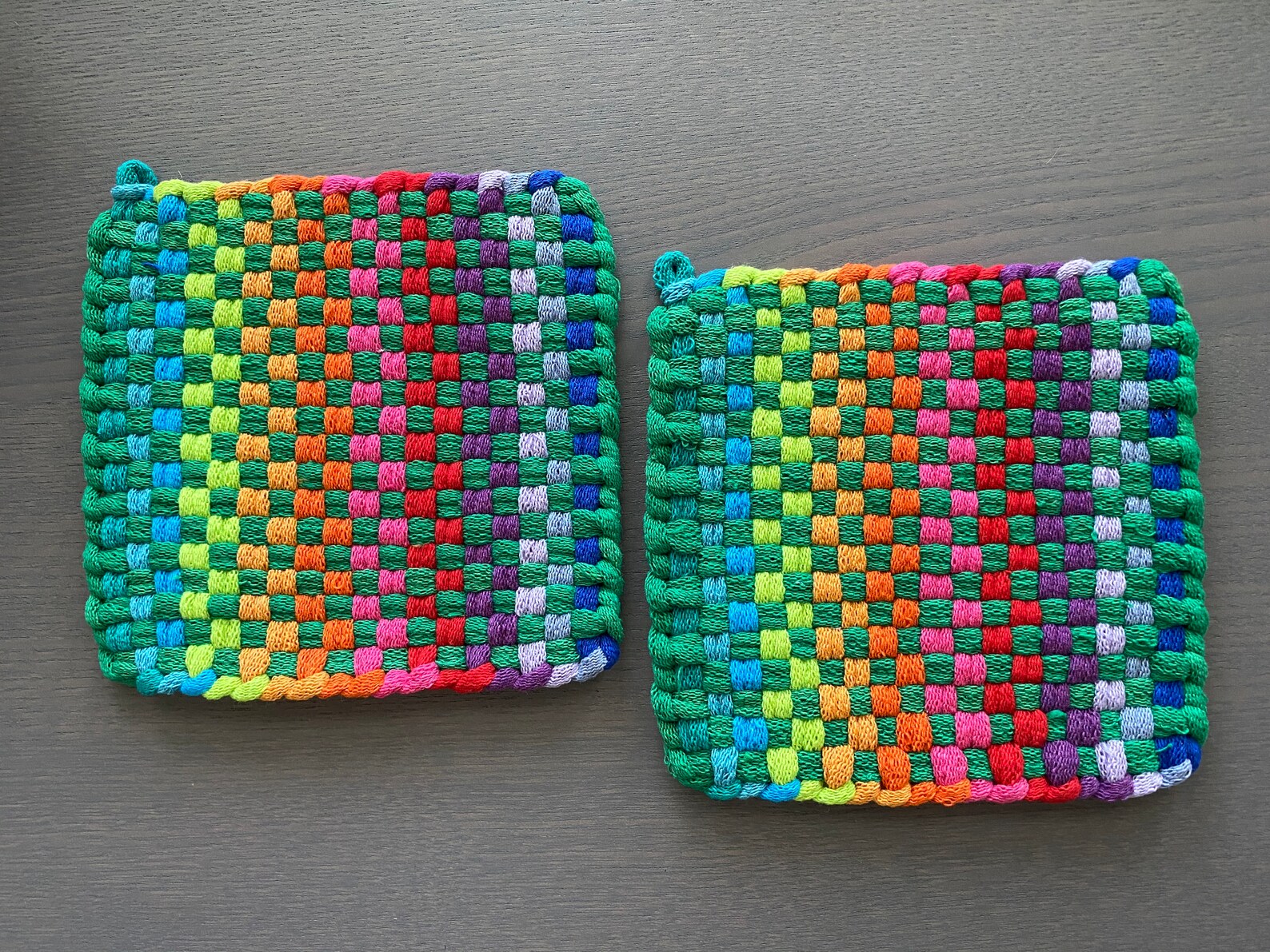 Handmade Loomed Potholder Lucky Charms Set 2 Artisan Gift | Etsy