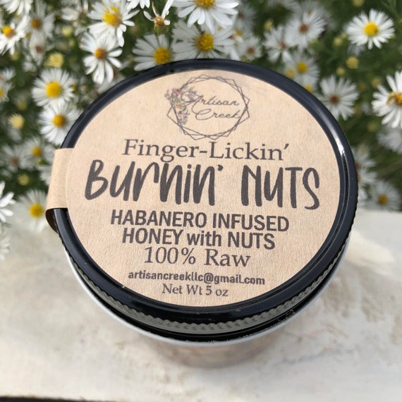 BURNIN NUTS Habanero Finger Lickin Nuts & Honey Infused - Etsy