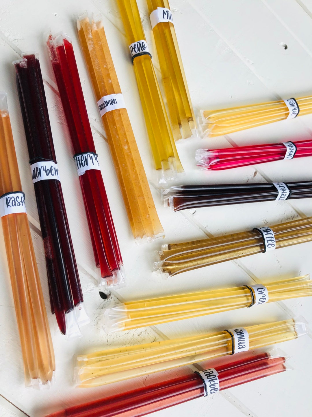 Infused Honey Straws, Raw Honey Sticks ~ 60+ Flavors All-natural Raw ...