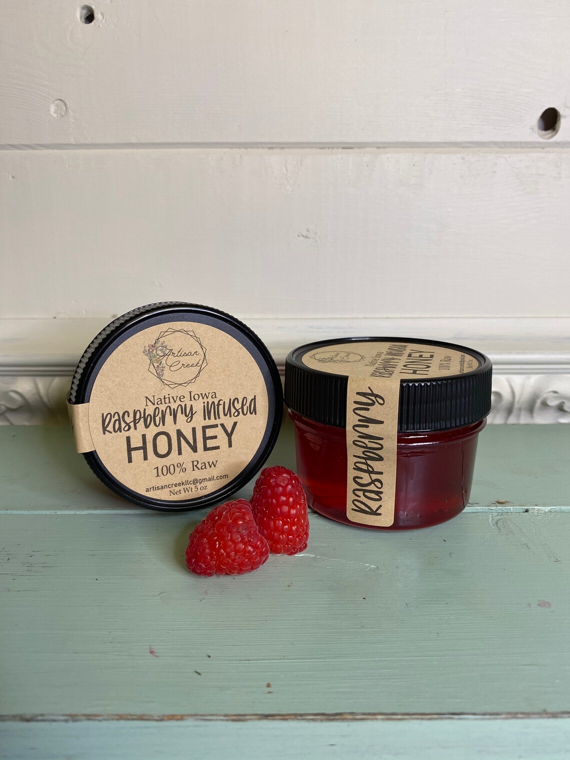 Raspberry Infused Honey All Natural Raw Unfiltered Small - Etsy