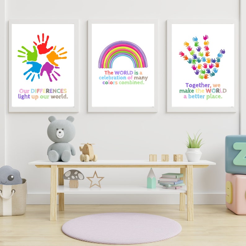 Diversity Posters, Rainbow Poster, Colorful Posters, Children ...