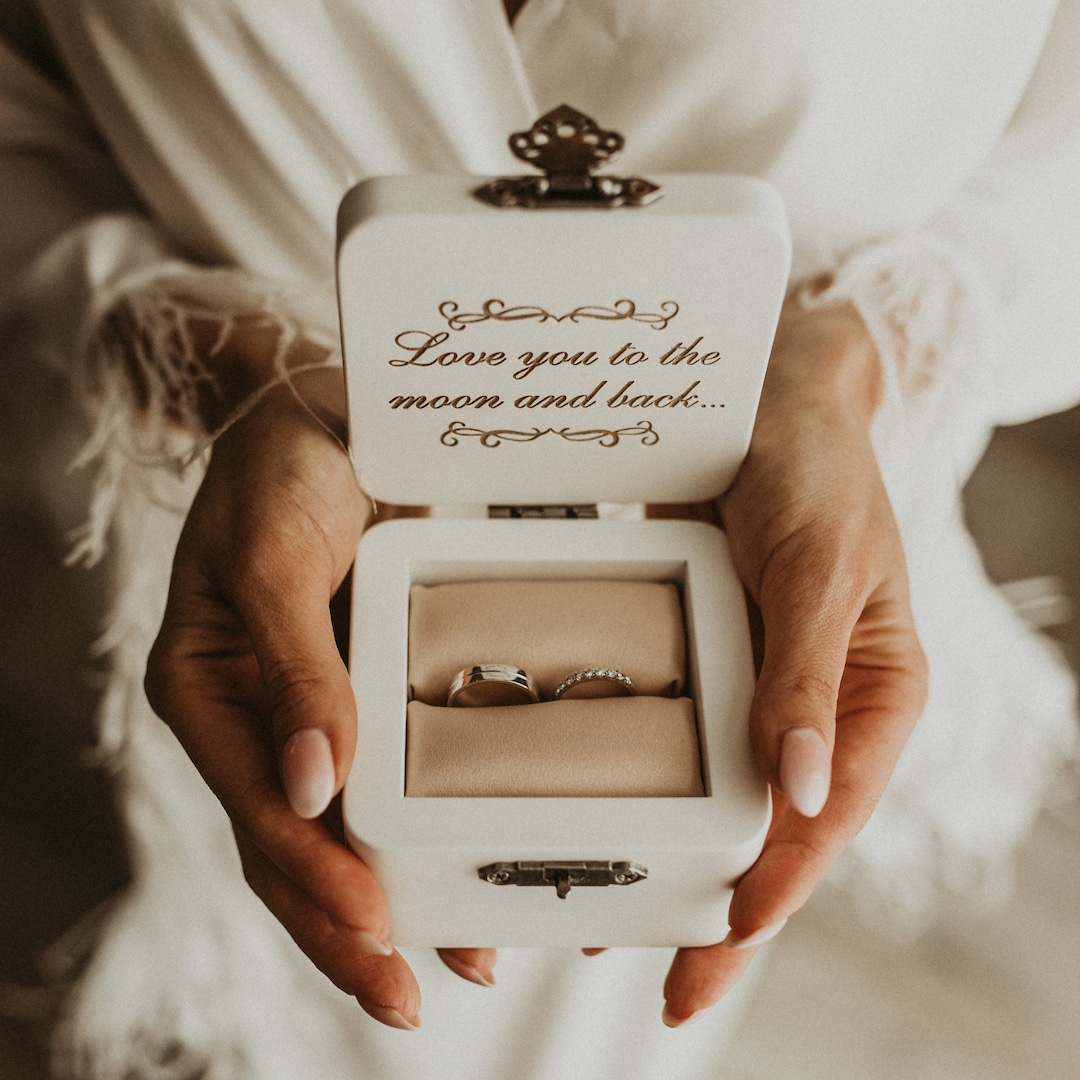 Personalized Wedding Ring Box, Jewelry Box, Wedding, Ring Box, Ring Box ...