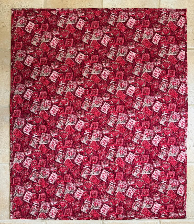 Red Letter Days Quilted Throw - Etsy
