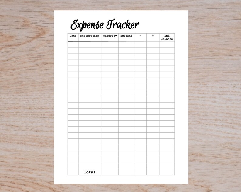 Monthly Finance Planner Budget Planner Cursive PDF Printable - Etsy