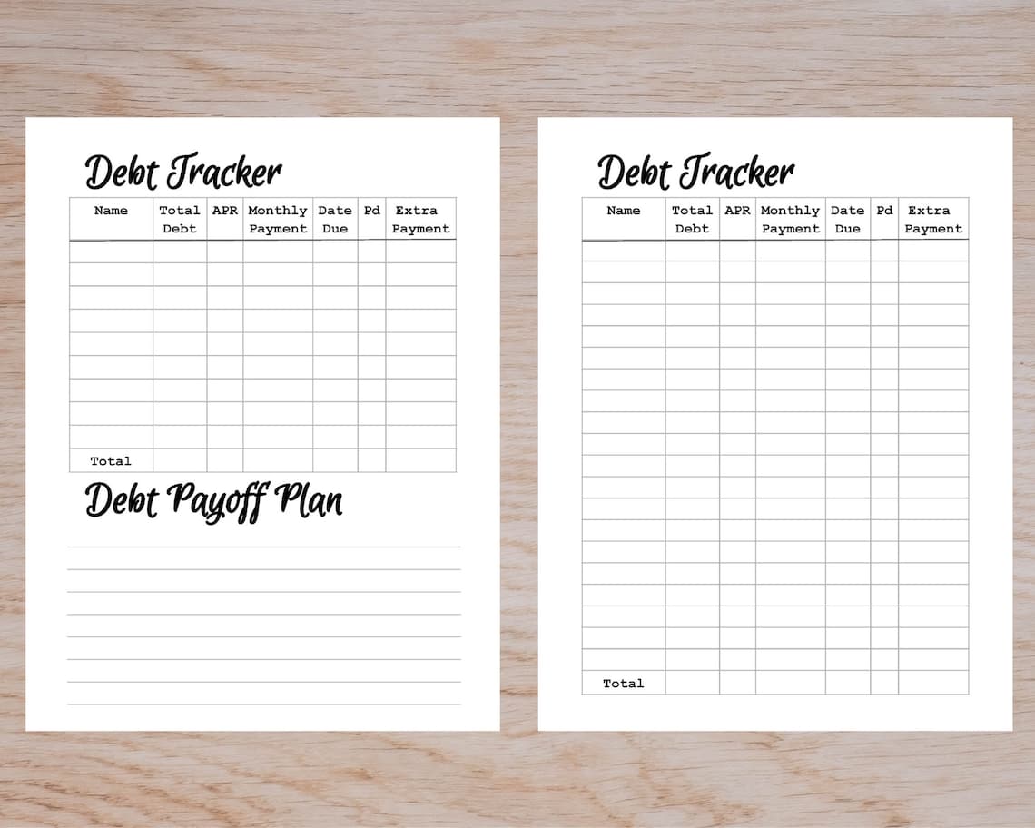 Monthly Finance Planner Budget Planner Cursive PDF Printable - Etsy