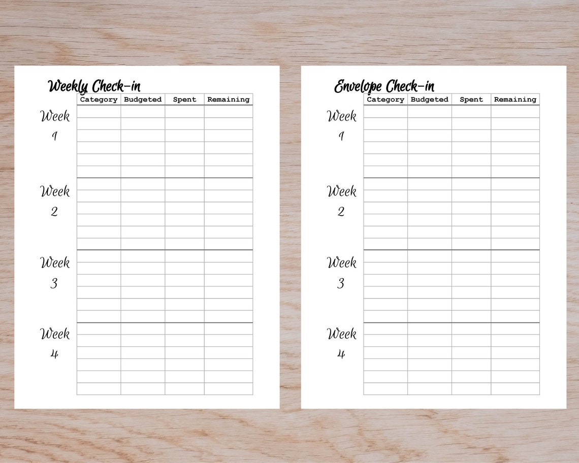 Monthly Finance Planner Budget Planner Cursive PDF Printable - Etsy