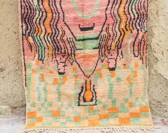 Burnt Orange Checkered Rug - Etsy