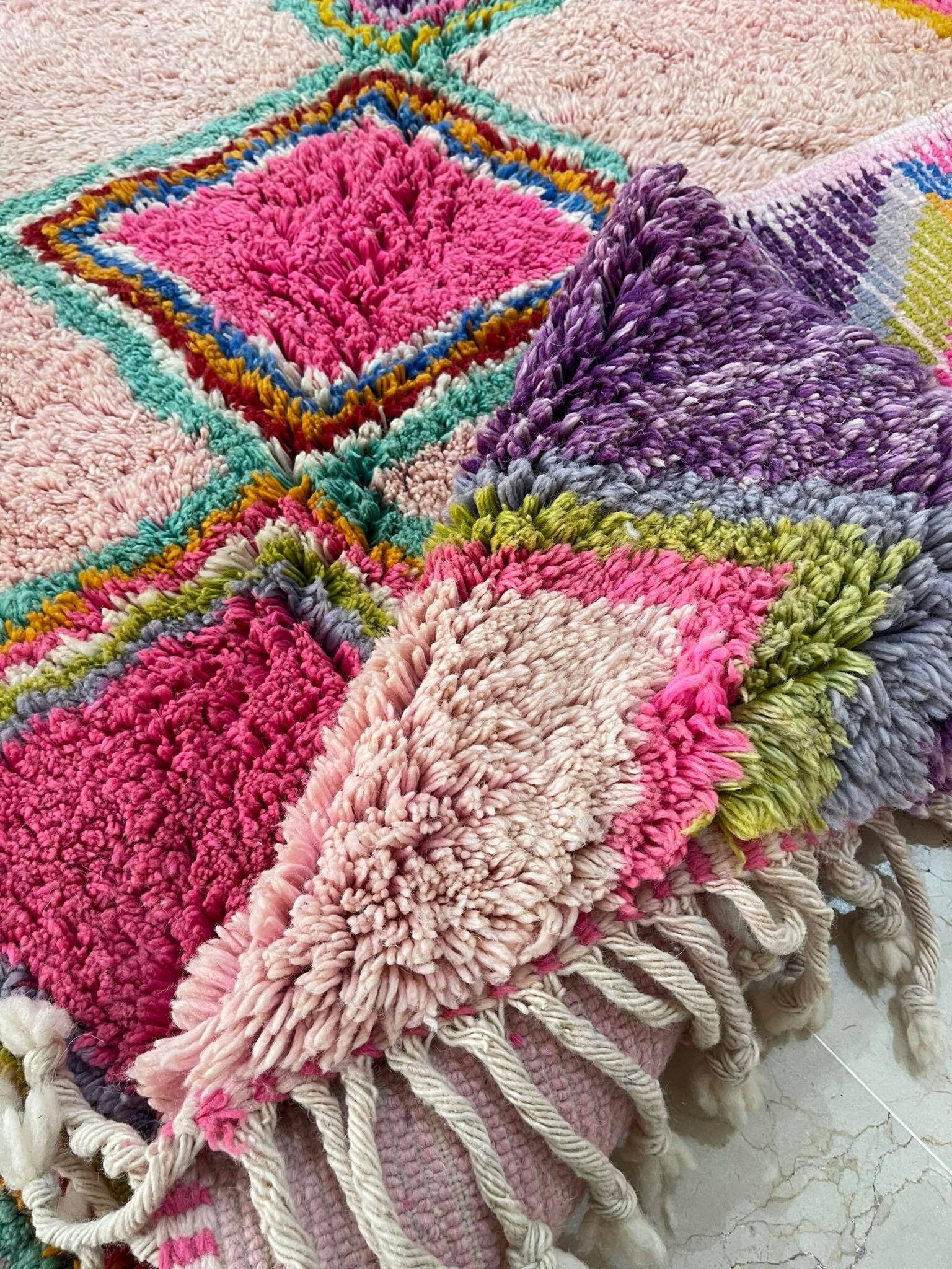 Custom Soft Moroccan Rug Pink Moroccan Rug Rainbow Rug - Etsy