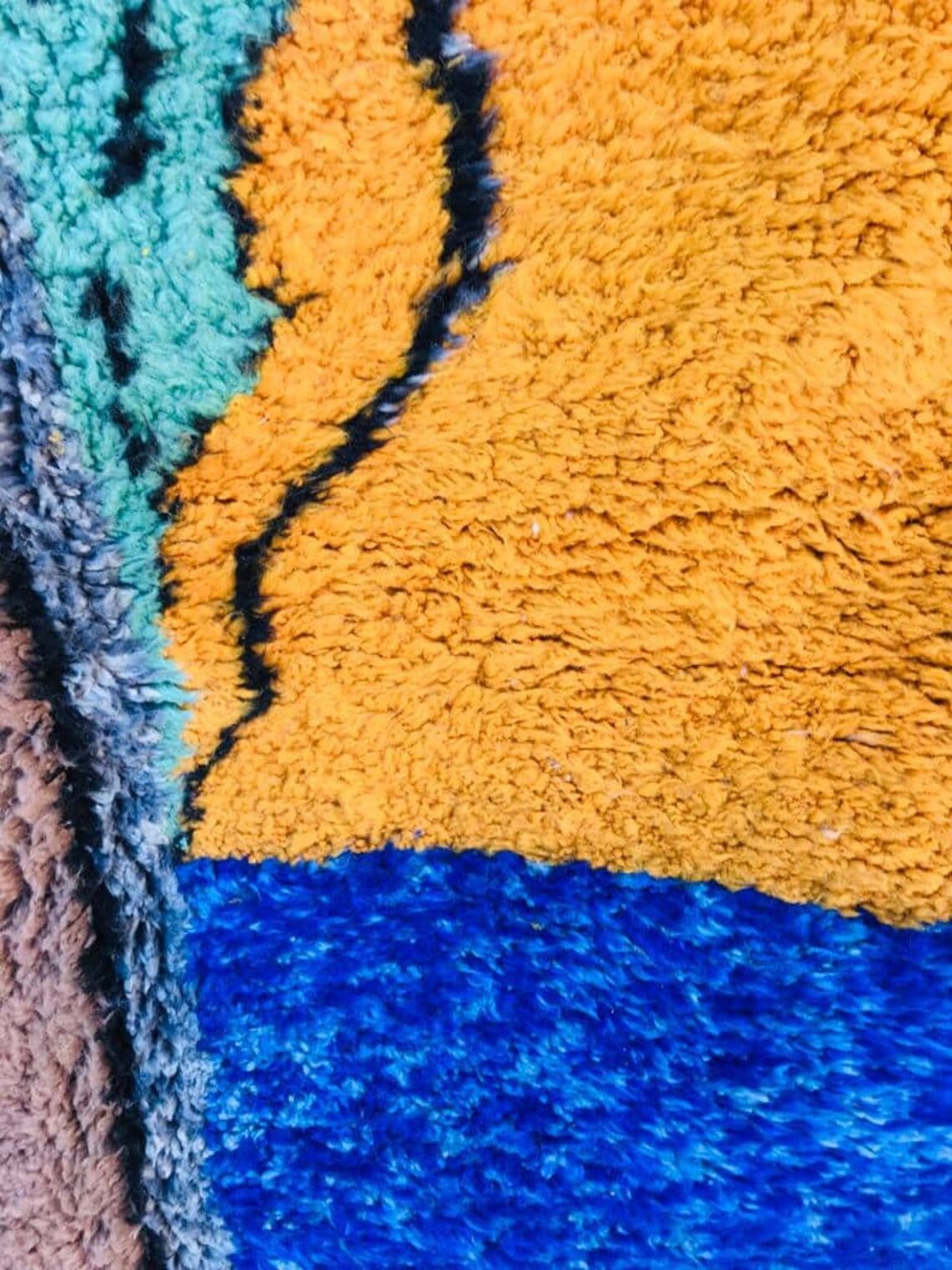 5x8 Rug Luxury Rug Gold Rug Hand Made Rug Colorful Rug - Etsy