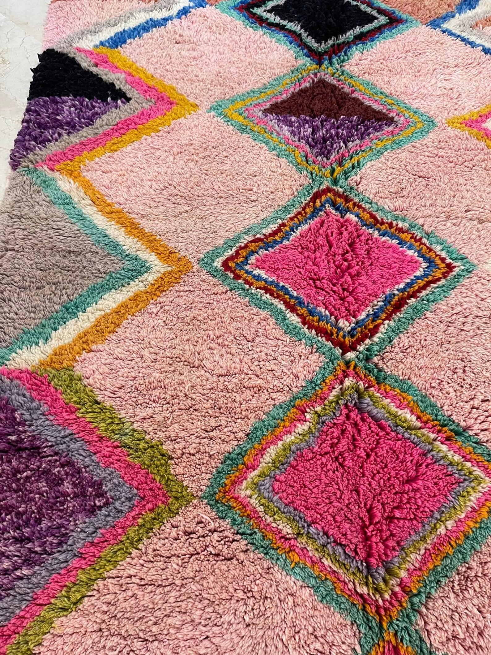 Custom Soft Moroccan Rug Pink Moroccan Rug Rainbow Rug - Etsy