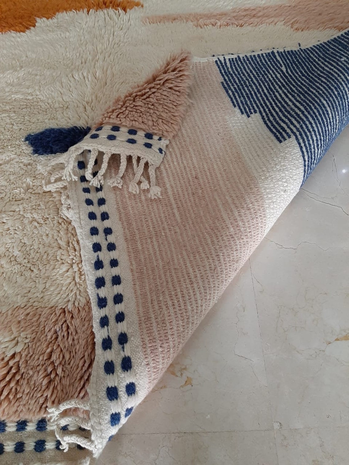 Extra Custom Beni Ourain Rug for Living Room and Bedroom, off White Rug ...