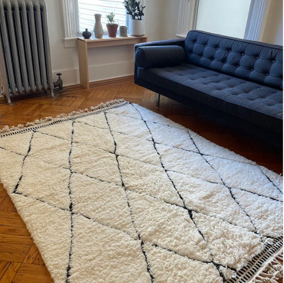 Extra Custom Beni Ourain Rug, Boho Rug, Hand Made Rug, off White Rug ...