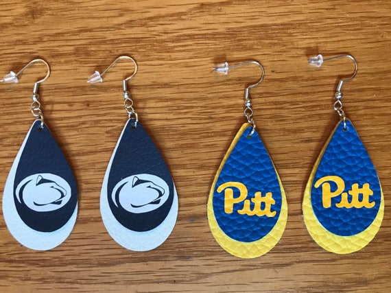Pitt/penn State University Faux Leather Sterling Silver - Etsy