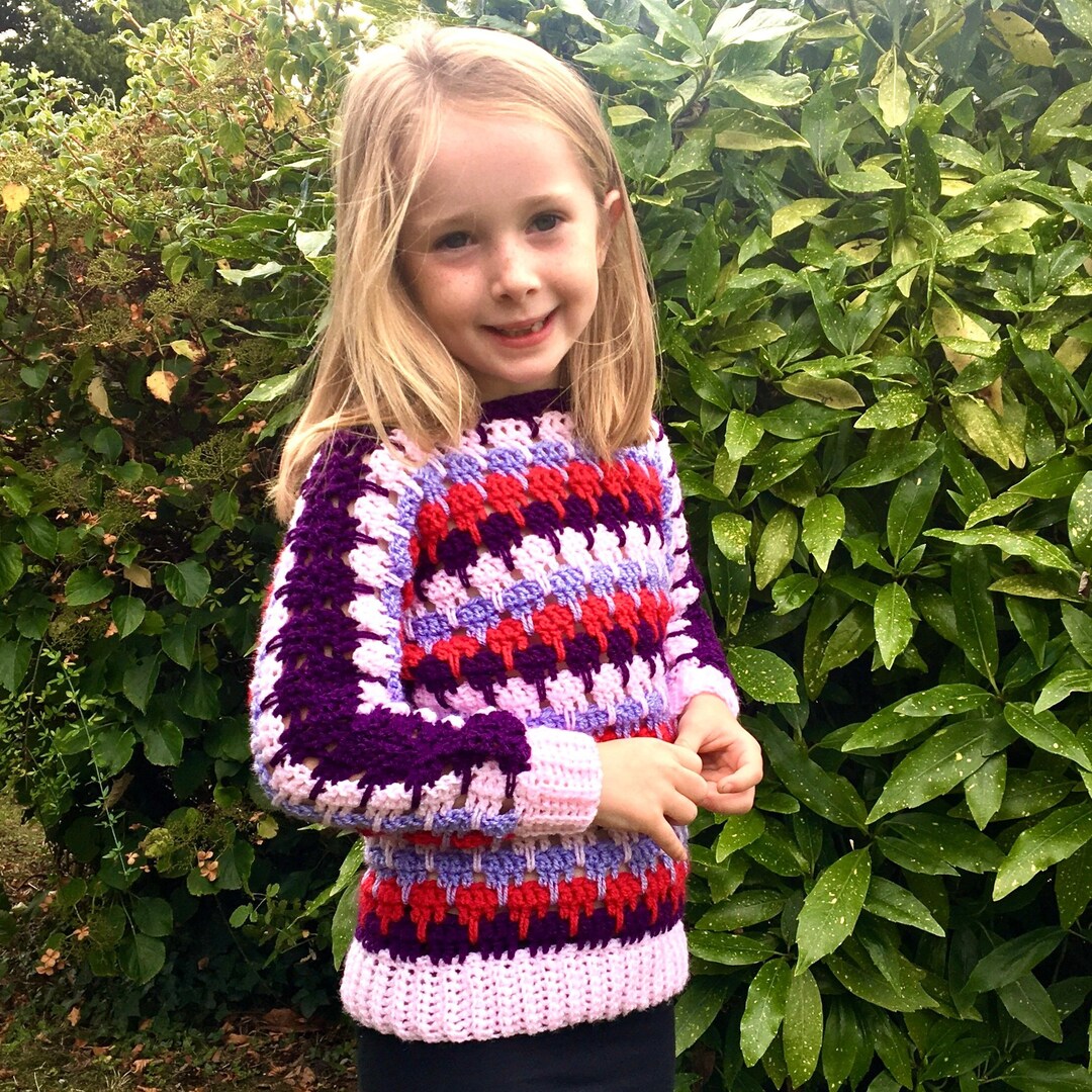Delightful Doman Sweater Child's Crochet Pattern (batwing Jumper ...