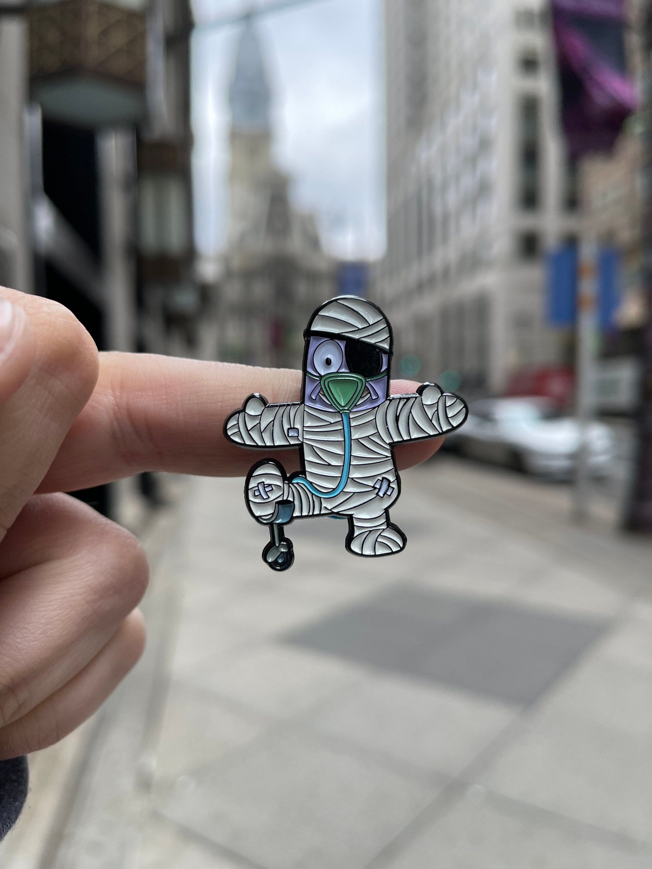 Spongebob Squarepants Glass bones and paper skin Enamel Pin | Etsy